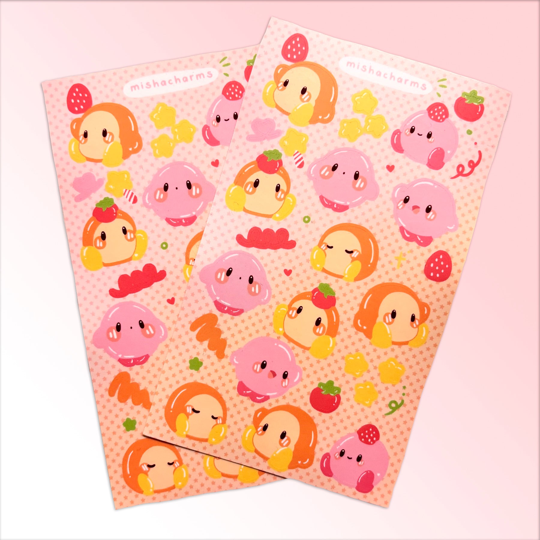 Kirby Sticker Sheet • Misha Charms – Shishido Zakka-Ya