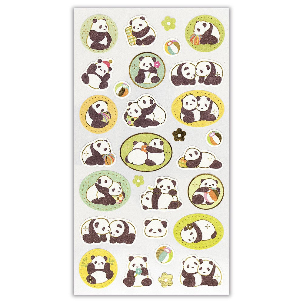 Playful Pandas • Sticker Sheet – Shishido Zakka-Ya